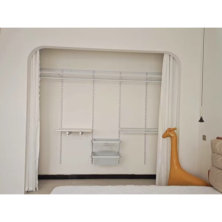 金属衣柜钢架上墙卧室衣帽间架子步入式砌墙开放式衣帽间柜子衣橱 小户型定制款具体价格以客服为准【图片 价格 品牌 报价】-京东