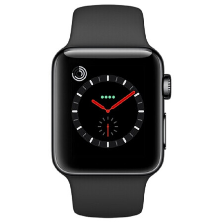 【二手99新】苹果Apple Watch series3 S3智能手表 3代 运动表壳 蜂窝网络电话 不锈钢灰+黑(蜂窝版) 12期免息【图片 ...