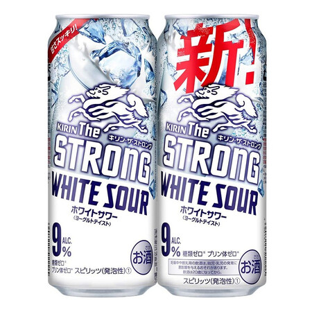 日本KIRIN麒麟啤酒 KIRIN The STRONG系列WHITE SOUR白色沙瓦 碳酸感烧酒 white sour 500ml×24瓶 ...