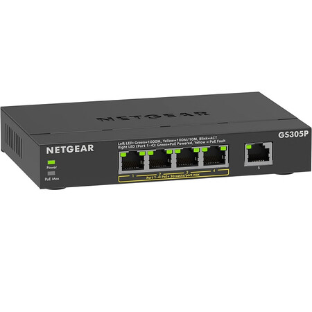 网件（NETGEAR）全新原装NETGEAR网件GS305/308/P/PP/E/EP/EPP千兆网络交换机 GS305P【图片 价格 品牌 ...