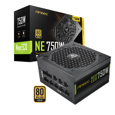 【安钛克NE750 Gold】安钛克 Antec NE750金牌全模组/全日系电解电容/寿命更持久/支持风扇启停/双8pin电脑主机电源 ...