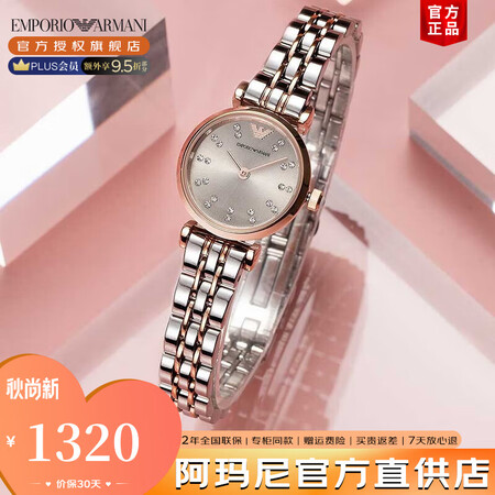 Emporio Armani阿玛尼手表女士满天星时尚镶钻钢带皮带石英表生日礼物女友 玫瑰金镶钻小表盘AR1841【图片 价格 品牌 报价】-京东