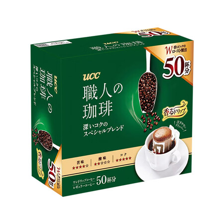 悠诗诗（UCC）日本滴滤式职人咖啡粉挂耳咖啡手冲特浓美式黑咖啡50p 深厚浓郁7g*50P(生产日期24.6)【图片 价格 品牌 报价】-京东