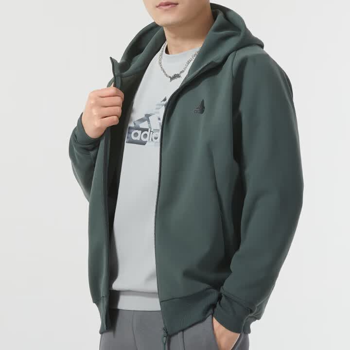 阿迪达斯（adidas）外套男 新款运动服健身训练服跑步休闲服简约时尚连帽夹克 IR5240 M【图片 价格 品牌 报价】-京东