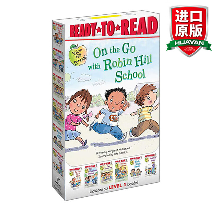 《On the Go with Robin Hill School! 英文原版 一年级的小豆包 准备阅读系列6册盒装 Ready to ...