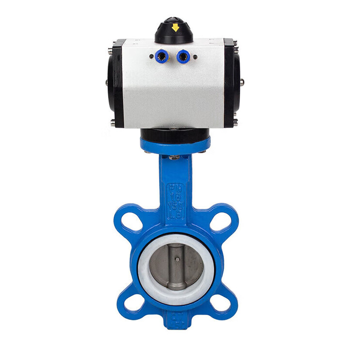 气动四氟蝶阀D671F-16 304板 对夹式气动蝶阀 DN50 65 80 100 150 DN80(四氟+304)【图片 价格 品牌 报价】-京东