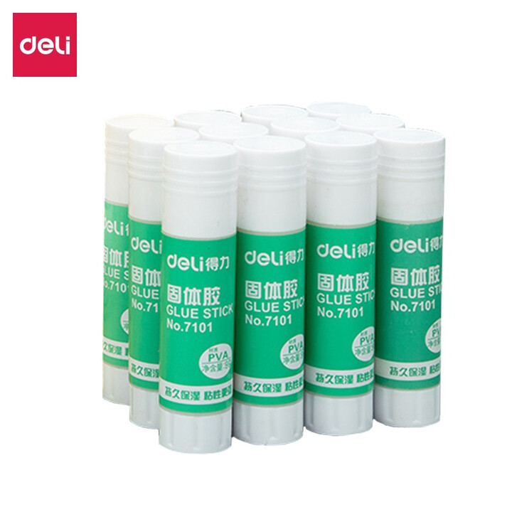 【得力7101】得力（deli） 7101 高粘度强力固体胶学生办公用品胶棒小号9g儿童手工胶水 12支装【行情 报价 价格 评测】-京东