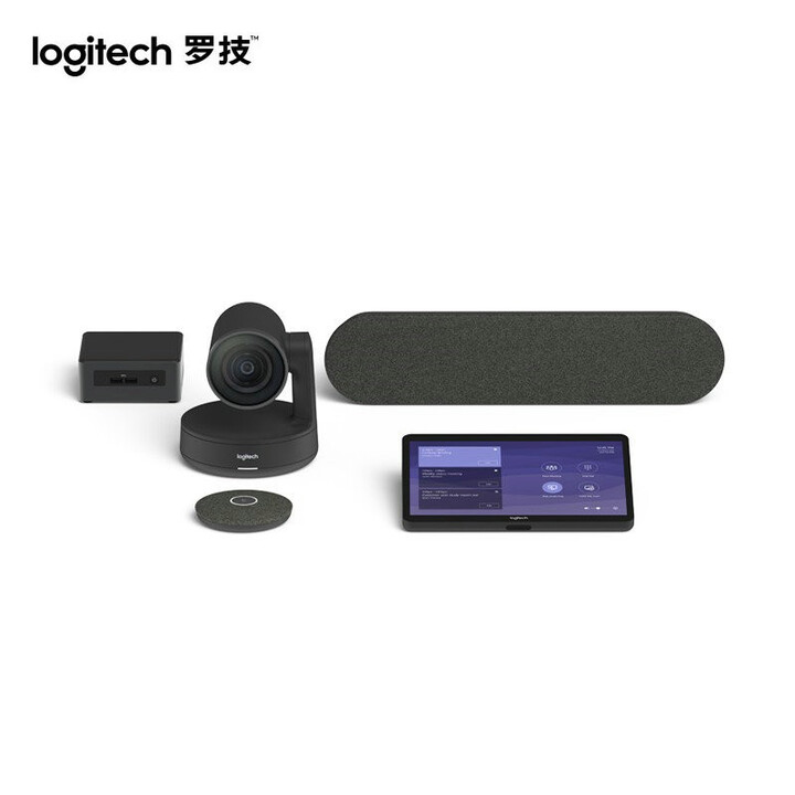 【罗技罗技CC5000e+TP100 +定制NUC】罗技(Logitech) CC5000e 中型会议室音视频解决方案 适用25-40平米 ...
