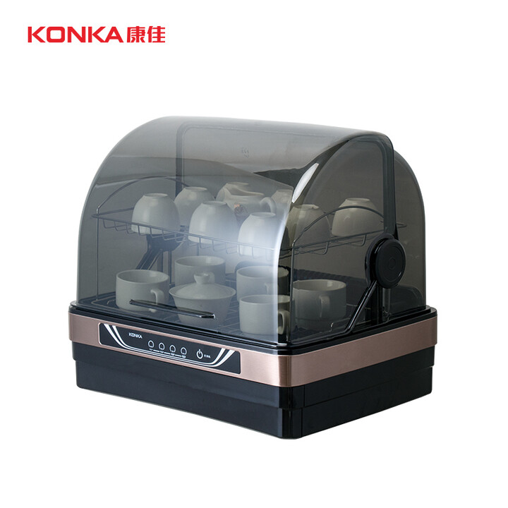 【康佳KBJG-52T02-MQ】康佳（KONKA）茶具消毒保洁柜家用商用台式保洁柜免沥水茶水消毒碗柜52L丨UV紫外线+热风烘干丨KBJG ...