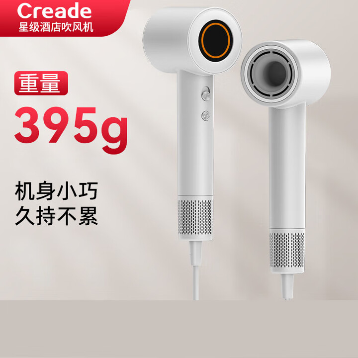 【CreadeK-4032】Creade科瑞德 高速吹风机 家用大功率速干不伤发负离子电吹风筒酒店低噪音大风力 简易装 银白 K-4032 ...
