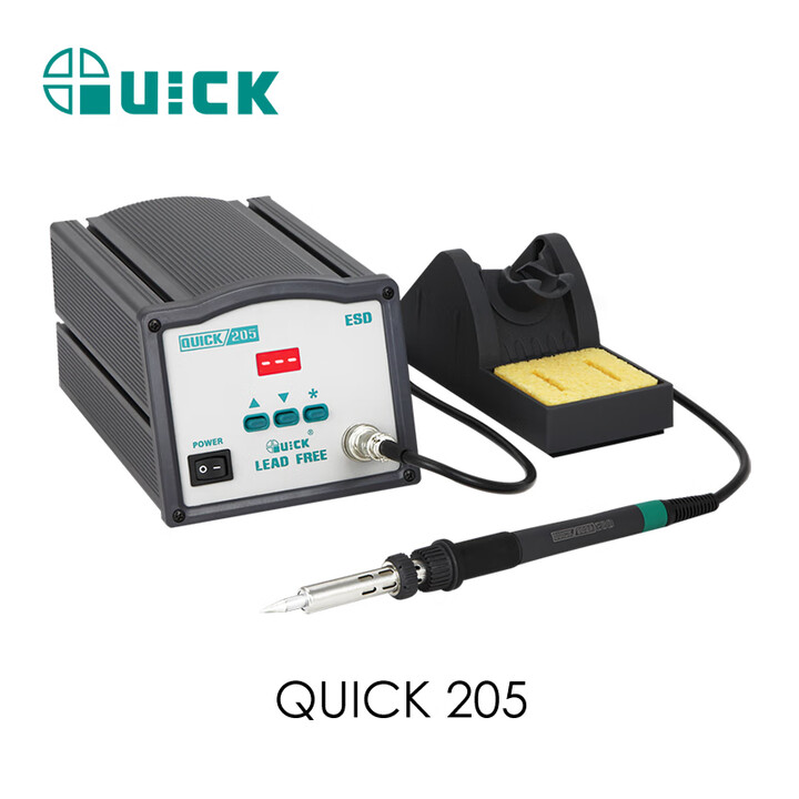 【快克QUICK 205】QUICK快克205高频焊台150W恒温电烙铁无铅焊台数显拆焊电焊台套件 205 【行情 报价 价格 评测】-京东