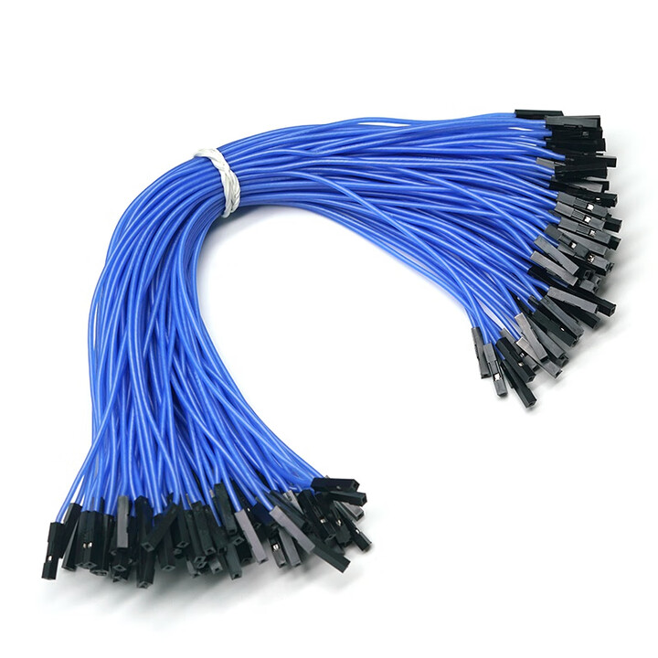 【丢石头1P Jumper Wire (Blue, M2F, L200mm)】丢石头 1P彩排杜邦线 26AWG硅胶绝缘导线 耐高温电子线 ...