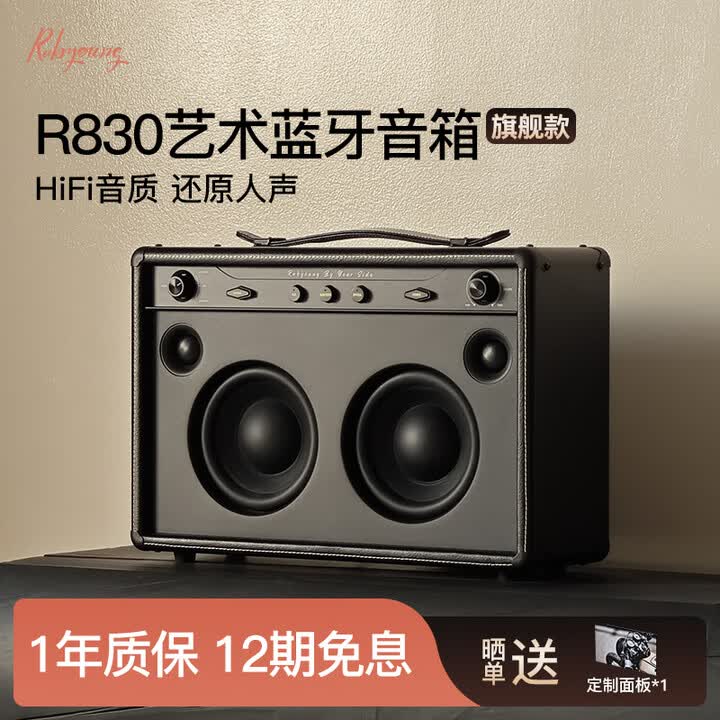 【如比扬R830】如比扬Rubyoung 高功率HiFi蓝牙音响 艺术桌面音箱 电脑家用音箱 立体声 R830武士黑【行情 报价 价格 评测】-京东