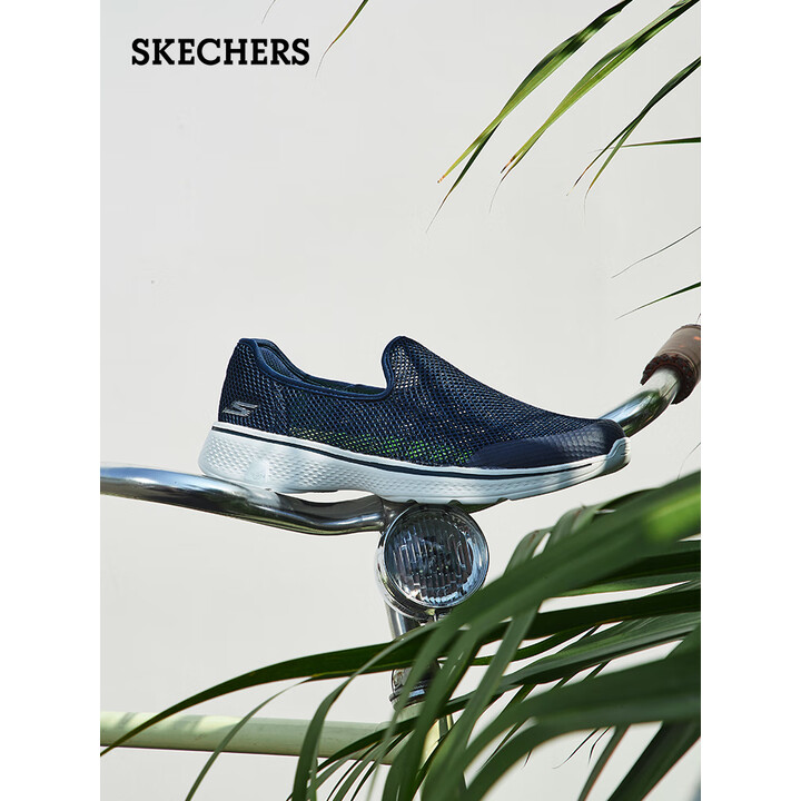 斯凯奇（Skechers）男鞋夏季运动休闲鞋轻便透气软底网面鞋子舒适健步鞋54158【图片 价格 品牌 报价】-京东