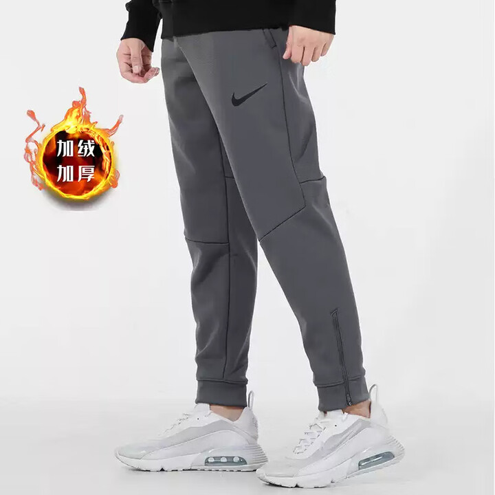耐克（NIKE）男裤冬季运动裤加绒保暖收口小脚裤长裤休闲裤卫裤 DD2123-068灰色 S【图片 价格 品牌 报价】-京东