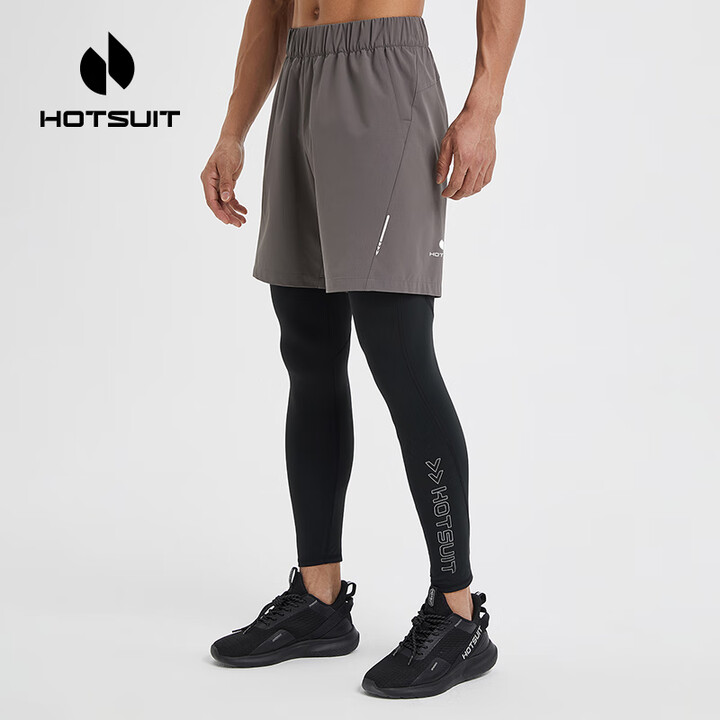 HOTSUIT健身裤男2023春季两件套弹力篮球运动跑步防尴尬紧身裤男 埃菲尔铁塔/矿物黑 3XL【图片 价格 品牌 报价】-京东