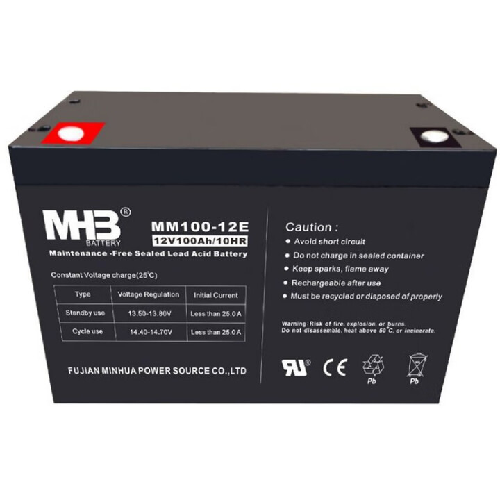 闽华蓄电池MHB蓄电池MM100-12 12V100AH/10HR 太阳能路灯光伏发电用电池 12V100AH【图片 价格 品牌 报价】-京东