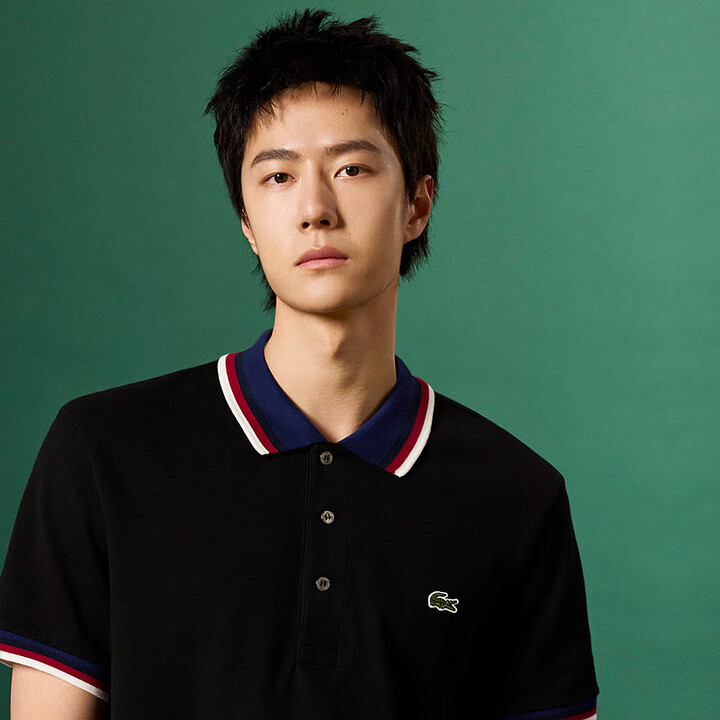LACOSTE【王一博同款】法国鳄鱼男士撞色领口袖口设计弹力Polo衫PH6351 031/黑色 M 4/175【图片 价格 品牌 报价】-京东