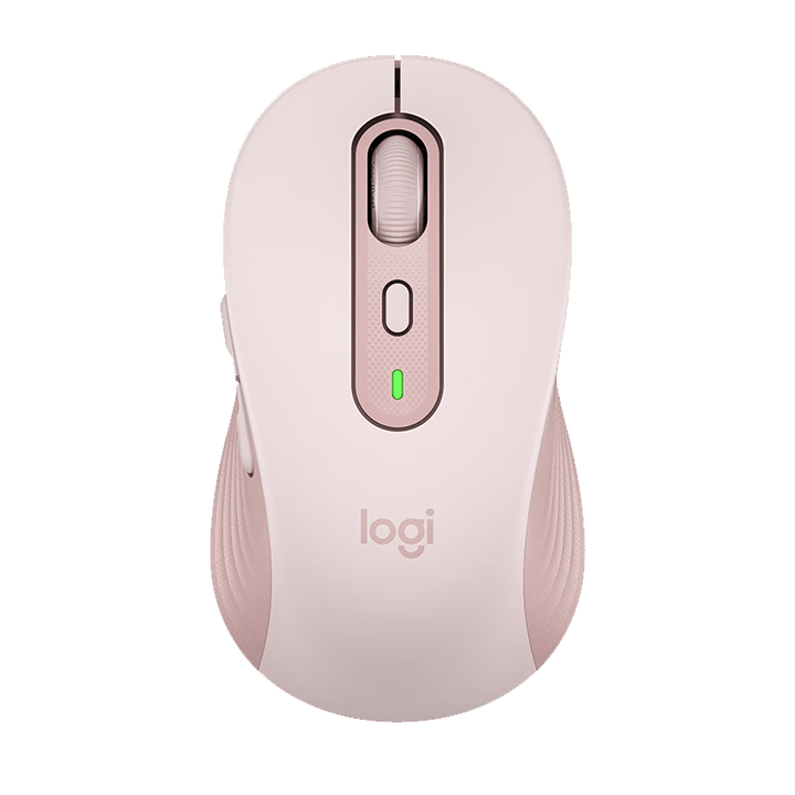 【罗技M750 无线鼠标(粉色)】罗技（Logitech）M750M 通用版鼠标 无线鼠标 静音鼠标 对称鼠标 粉色 带Logi Bolt ...