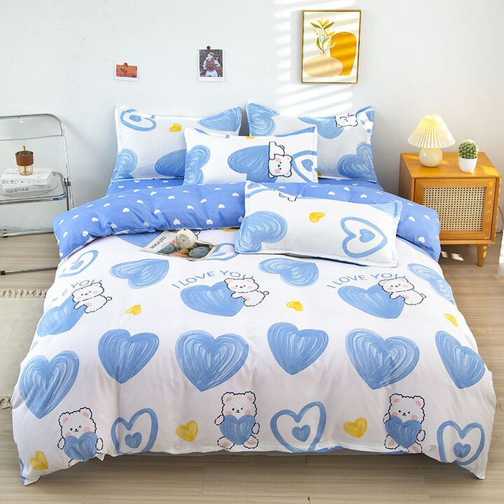 凯伊琳（KAIYILIN）被套被罩单件学生宿舍单人1.5米被芯单套春秋被子罩 爱心小熊 180*220cm单被套【图片 价格 品牌 报价】-京东