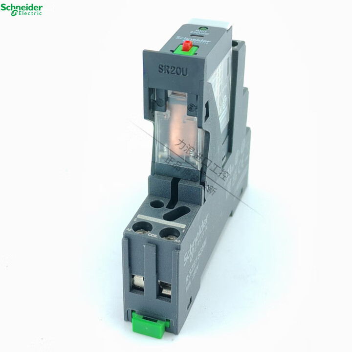 施耐德电气（Schneider Electric）小型中间继电器 RXG系列 薄款 1开1闭 10A 5脚 带测试按钮 带灯 RXG12P7 ...