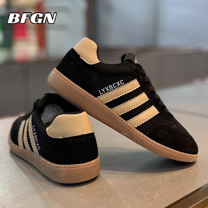 BFGN轻奢牛皮男鞋2025春夏季新款板鞋男士运动休闲鞋子男透气小白鞋男 黑色【皮面】-高端男鞋 43 皮鞋码【图片 价格 品牌 报价】-京东