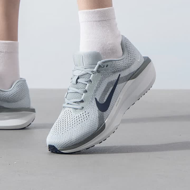 耐克（NIKE）运动鞋男鞋AIR WINFLO 11轻便透气缓震跑步支撑稳定运动休闲鞋 FJ9509-003/青灰色 44.5【图片 价格 ...