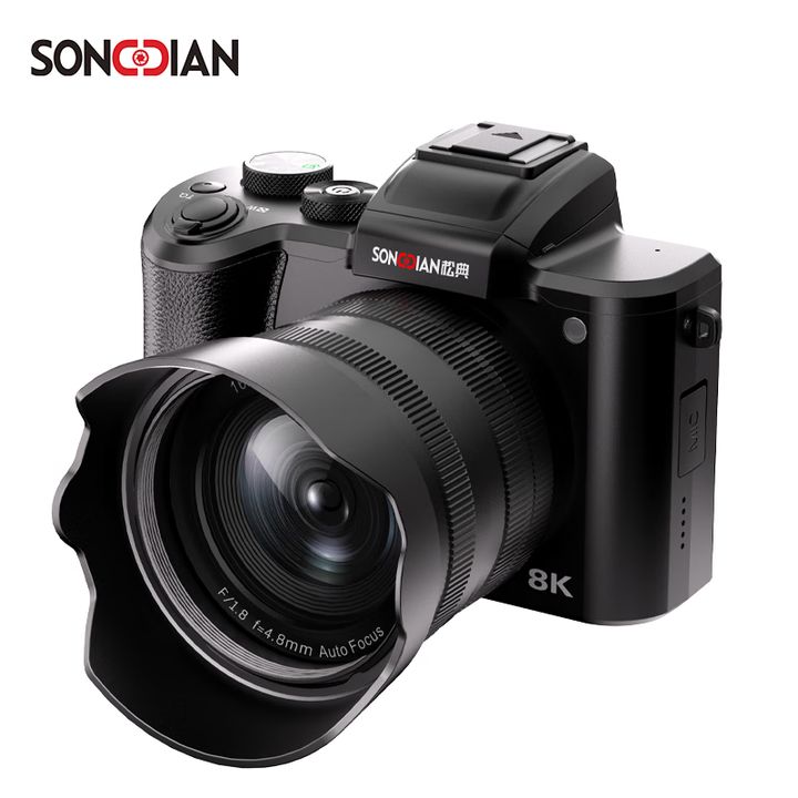 松典（SONGDIAN）数码相机8K短视频Vlog摄像前后双摄自动对焦微单拍照 黑色 官方标配【32G 内存】【图片 价格 品牌 报价】-京东