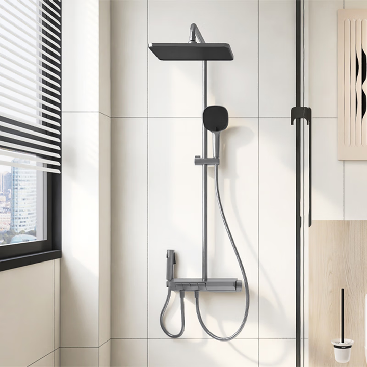 恒洁方形顶喷自动除垢置物大平台钢琴键花洒HMF183-333 枪灰色【图片 价格 品牌 报价】-京东