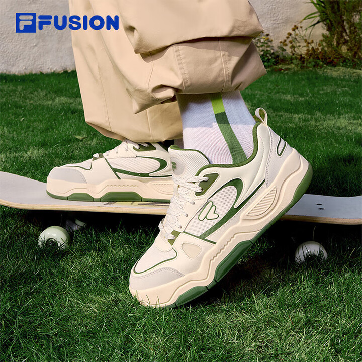 斐乐（FILA） FUSION斐乐潮牌男鞋【章昊同款】BANK III滑板生活鞋酷板鞋3代 奶白/南极灰-GA 41【图片 价格 品牌 报价】-京东