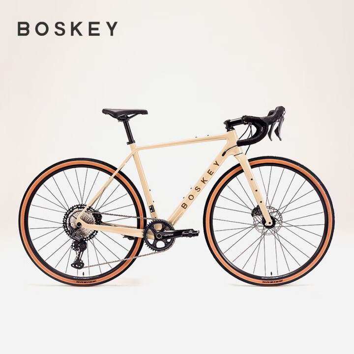 不死骑（BOSKEY） Razer刃脊 碳纤维Gravel瓜车 砾石公路车舒适自行车 奶茶色 L x 12速【图片 价格 品牌 报价】-京东