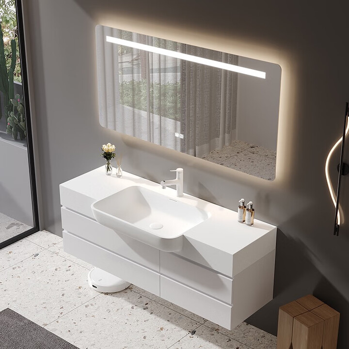 九牧（JOMOO）定制杜邦一体盆浴室柜组合大肚盆卫生间洗漱台洗手池洗脸盆 110cm杜邦可丽耐一体盆+主柜+智【图片 价格 品牌 报价】-京东