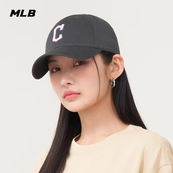 MLB官方 KARINA同款男女户外百搭韩系软顶棒球帽鸭舌帽秋冬CP66 克利夫兰印地安人队/炭灰色 均码【图片 价格 品牌 报价】-京东