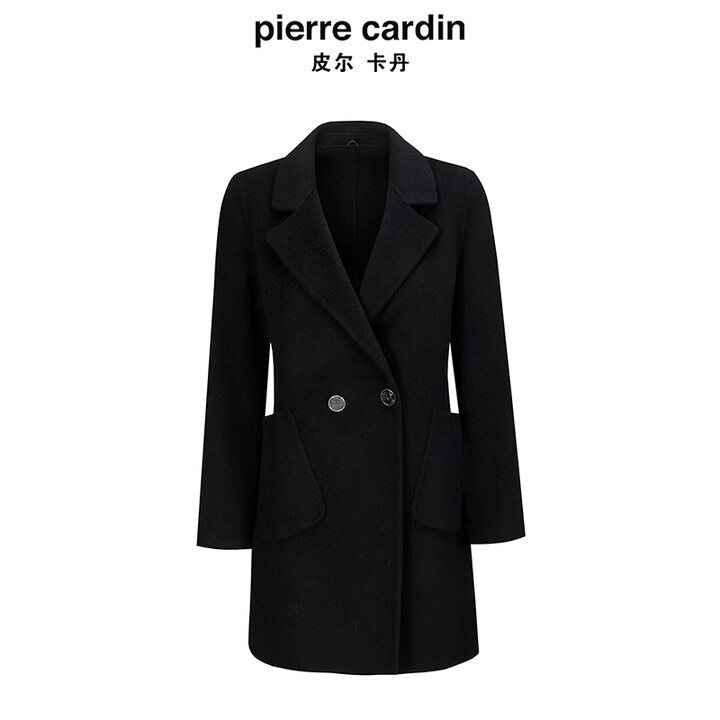 皮尔卡丹皮尔卡丹女装新款都市通勤多色毛呢大衣 黑色 常规 M /38A (建议体重55-60公斤)【图片 价格 品牌 报价】-京东