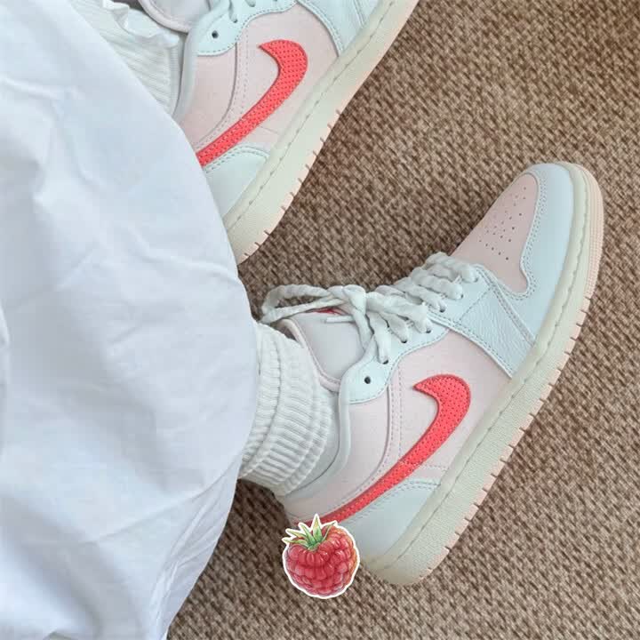 耐克（NIKE）Air Jordan 1 Low Strawberry Milkshake百搭低帮复古篮球鞋粉白 IB8156-133粉白 ...