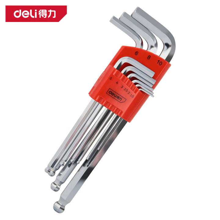 【得力DL2269】得力（deli）内六角扳手套装螺丝刀球头内六方扳手S2长型球头 9件套 DL2269【行情 报价 价格 评测】-京东