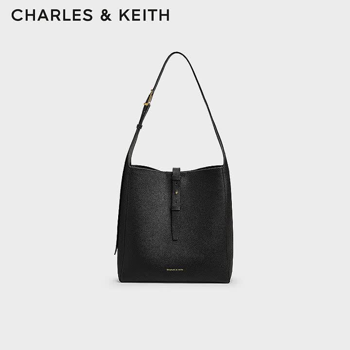 CHARLES&KEITH大容量单肩斜挎子母托特包生日礼物送女友CK2-40782652 Black黑色 L【图片 价格 品牌 报价】-京东