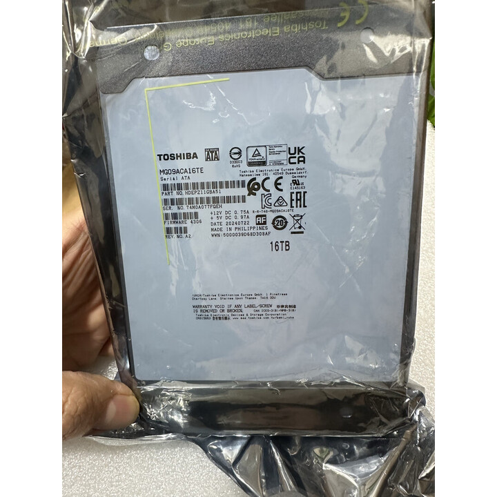 东芝（TOSHIBA）全新 16T硬盘 MG08ACA16TE 机械硬盘 MG09ACA16TE企业氦气盘 全新2024年出厂 东芝 ...