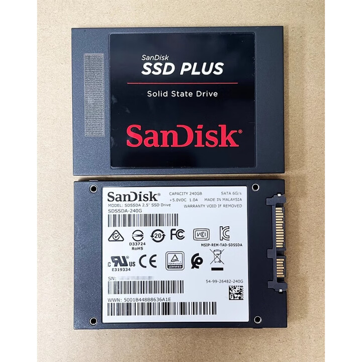 闪迪（SanDisk）闪迪2.5英寸固态ata3接口240G 500G 1T台式机电脑SSD最新硬盘 240G SDSSD PUS加强版【图片 ...