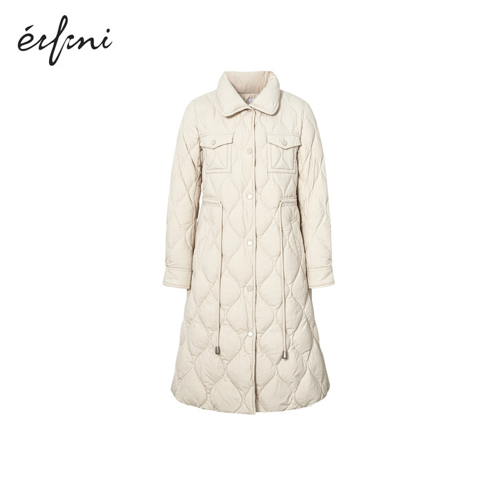 伊芙丽（eifini）女士时尚简约羽绒服1EA880861 米白 S【图片 价格 品牌 报价】-京东