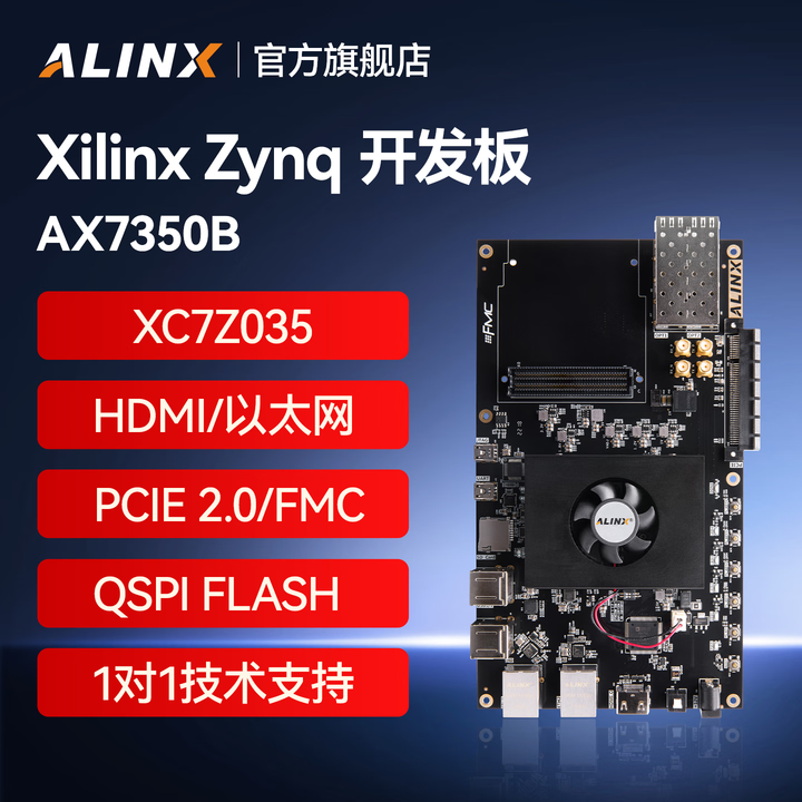 ALINX FPGA开发板 黑金xilinx zynq开发板 XC7Z035 PCIE光纤 ARM 以太网通信 HDMI视频图像 ...