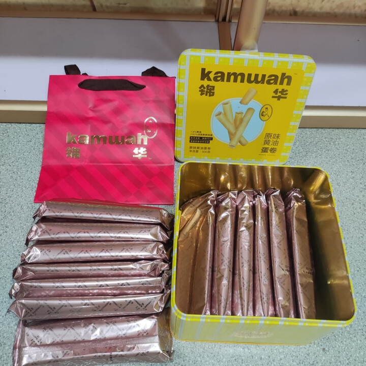 锦华礼西饼什锦原味蛋卷礼盒饼干员工福利送礼伴手装零食 【500G原味蛋卷】礼盒+礼袋新日期【图片 价格 品牌 报价】-京东