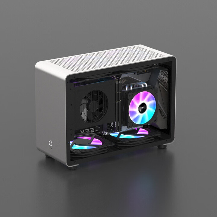 其他家全新GEEEK G1-pro铝小机箱ITX MINI水冷240长显卡PC A4 sfx 迷你 亚光银(茶色侧板) 单机箱【图片 价格 ...