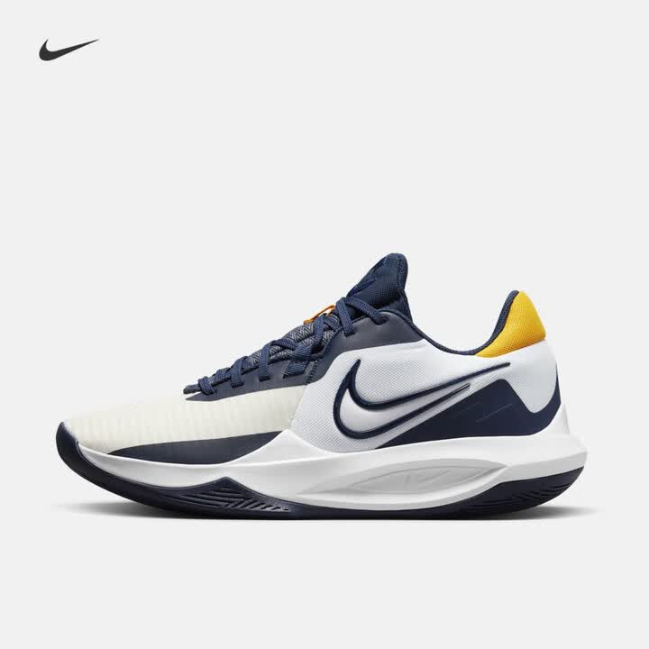 耐克男子轻便实战篮球鞋夏季抗扭低帮NIKE PRECISION 6 DD9535 101白/深藏青/大学金 43【图片 价格 品牌 报价】-京东