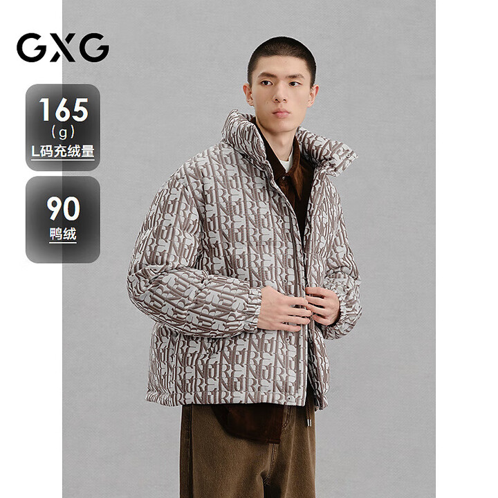 【GXGG24XY24013】GXG男装 商场同款满印立领羽绒服通勤外套 花色 170/M【行情 报价 价格 评测】-京东