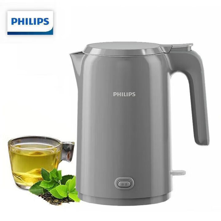飞利浦（PHILIPS）电热水壶食品级304不锈钢胆烧水壶大容量恒温保温防烫家用电水壶 1.5L 【316L不锈钢材质HD9379/90【图片 ...