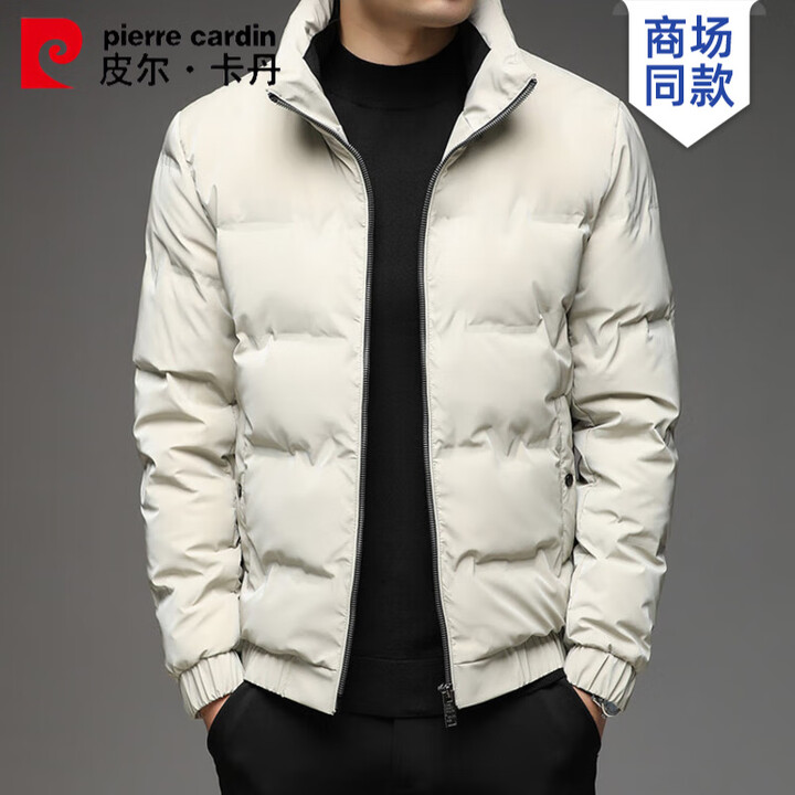 皮尔卡丹90鹅绒羽绒服男士冬季厚款保暖百搭立领外套男款开衫上衣服爸爸装 卡其色 XL 建议130-145斤【图片 价格 品牌 报价】-京东