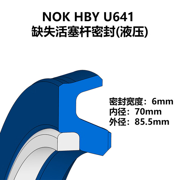 【恩福HBY】恩福NOK 活塞杆密封缓冲环HBY型 70X85.5X6聚氨酯AU FQ0244-F4 1个【行情 报价 价格 评测】-京东
