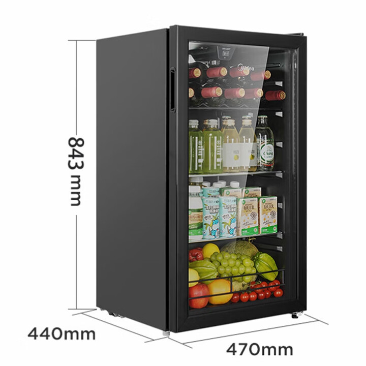 【美的（Midea）JC-98GM(E)】美的（Midea）JC-98GM(E) 95升家用客厅冰箱办公室冷藏柜暖藏酒柜 茶叶饮料水果蔬菜保鲜 ...