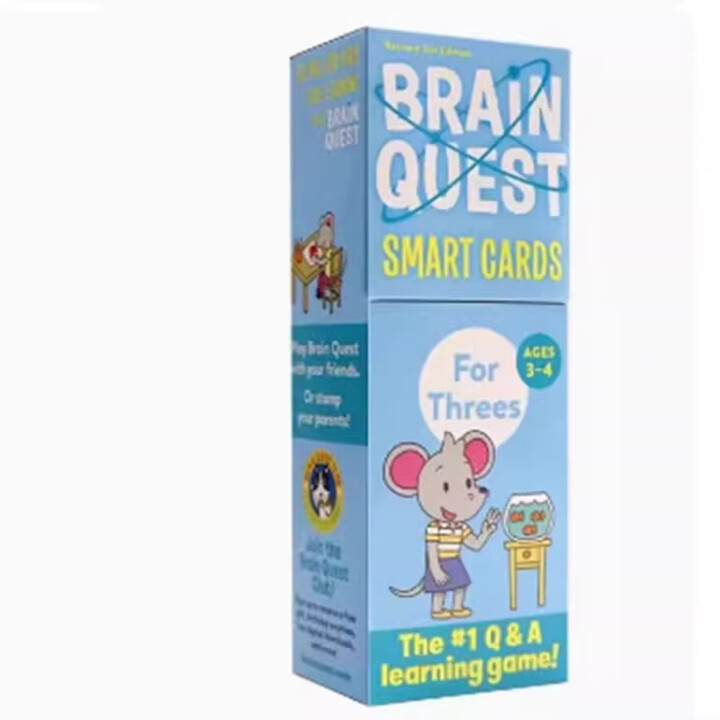 《新版 Brain Quest 2-3岁美国学前小学全科练习 获奖书 大脑任务智力开发卡片书 Brain Quest Smart Cards ...